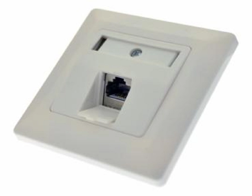 Datendose Cat.6A 1-fach 500Mhz 10Gbit Aufputz/ Unterputz Keystone Jack ...